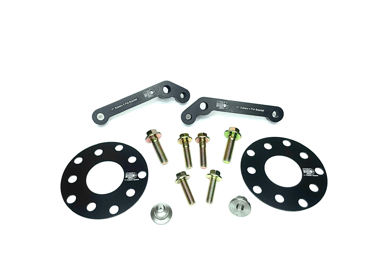 Subaru 4 Piston V1 ATS Caliper Big Brake Bracket Kit - Island Racewerks