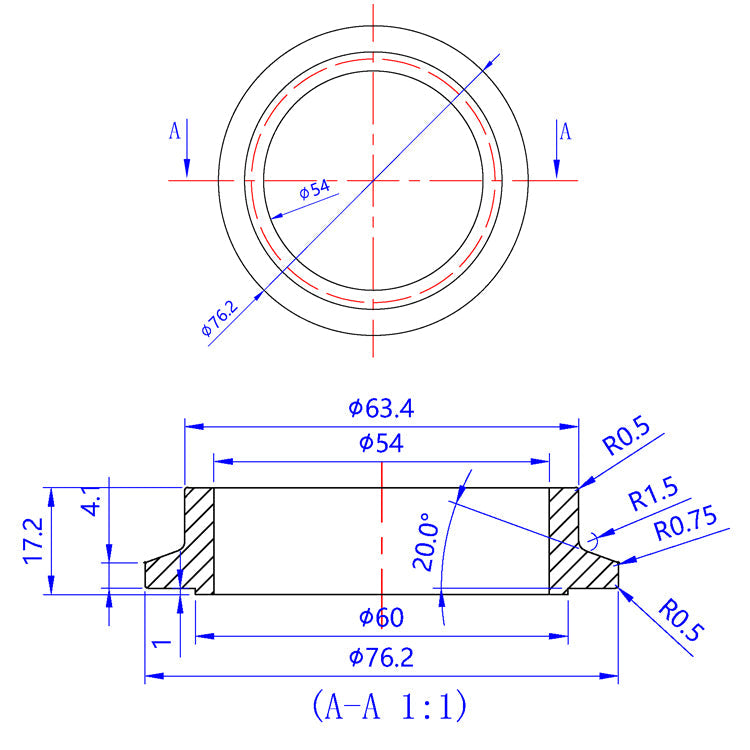 Turbo Inlet Flange - Garrett GT30/GTX30, GT35/GTX35, G25-550 and G25-6 ...