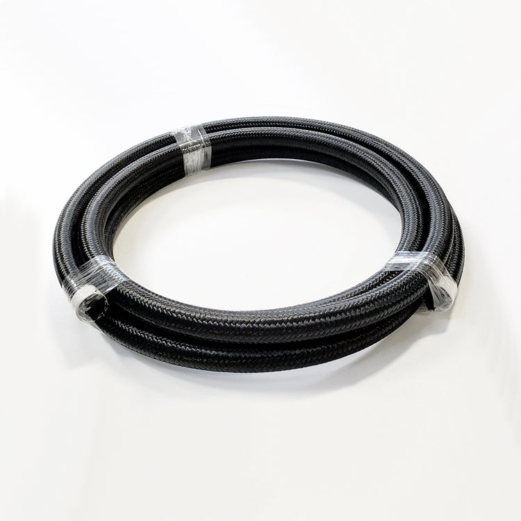 -12AN Black Nylon Braided Flex Hose with Reinforced Rubber Liner - 10 ...