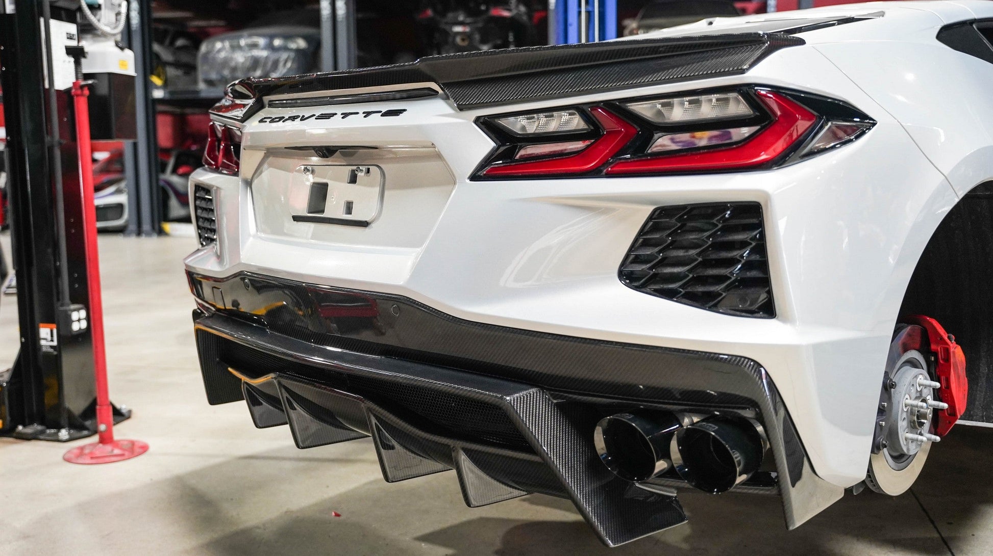Chevrolet Corvette C8 Carbon Fiber Rear Spoiler Delete - Island Racewerks