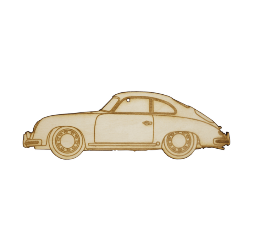 ZSPEC Laser-Engraved Wood Ornament, Style: Porsche Classic 356, Birch ...