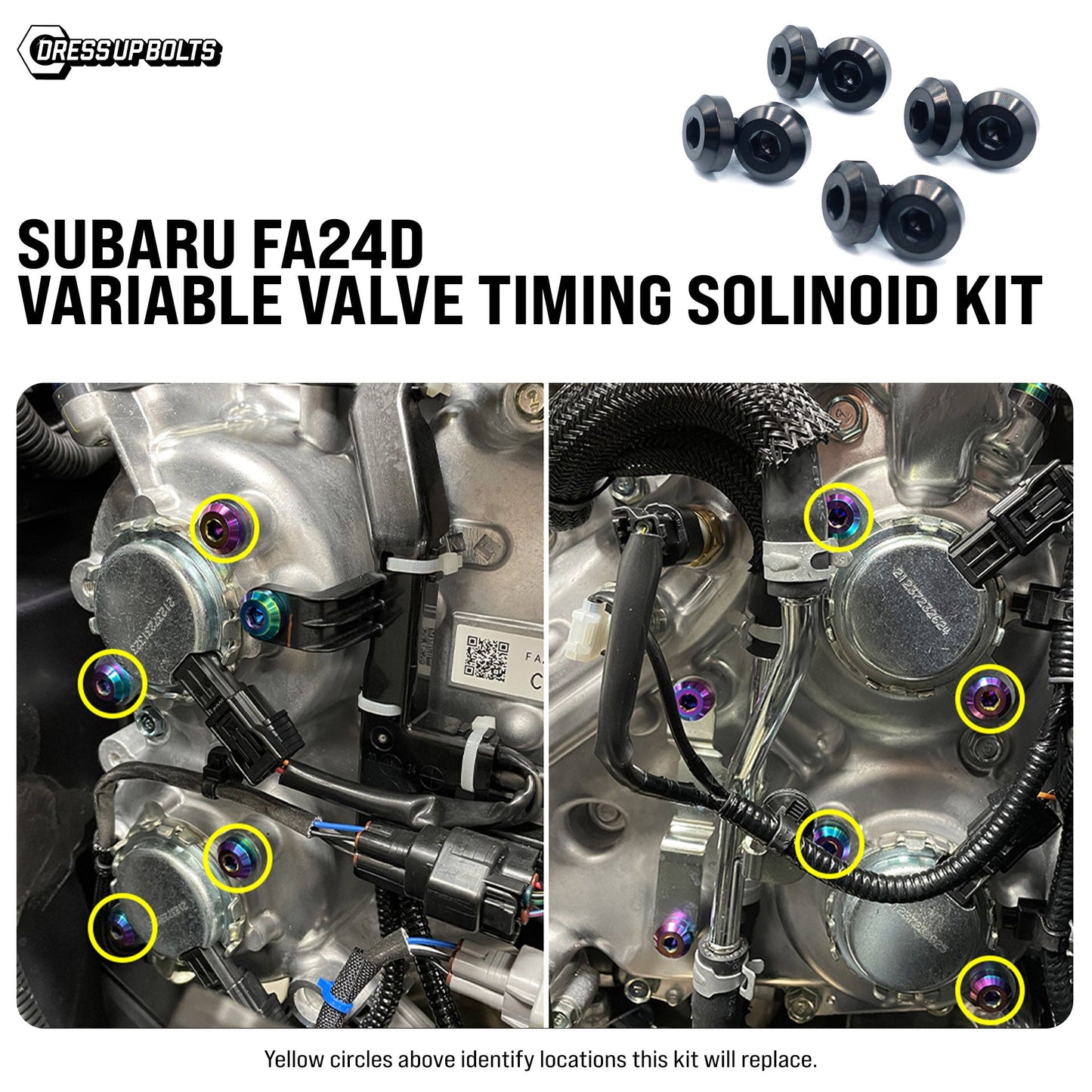 Titanium Hardware Variable Valve Timing Solenoid Kit - Subaru FA24D En ...