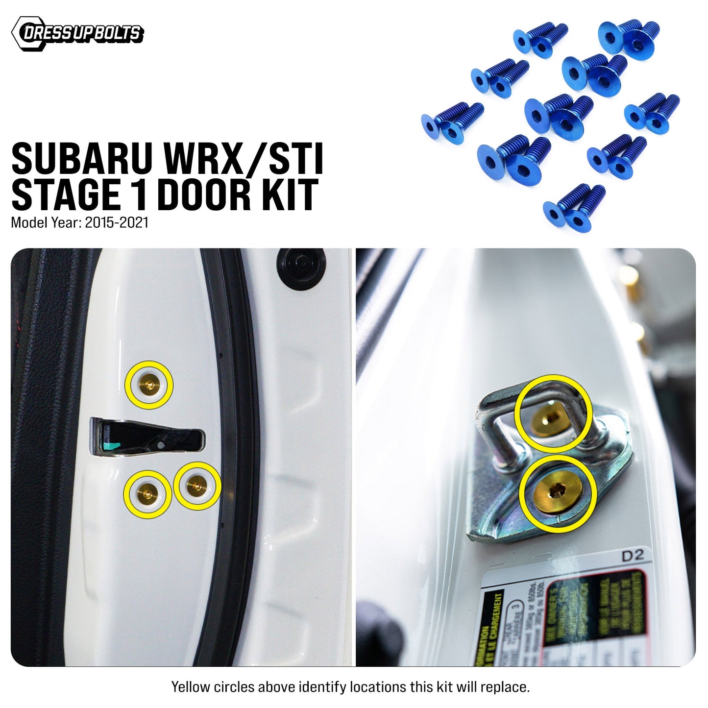 Stage 1 Titanium Hardware Door Kit - Subaru WRX/STI (2015-2021 ...