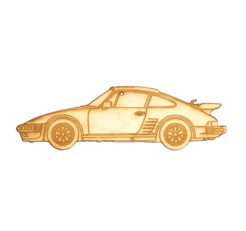 ZSPEC Laser-Engraved Birch Ornament, Style: Porsche 911 / 935, ~5-inch ...