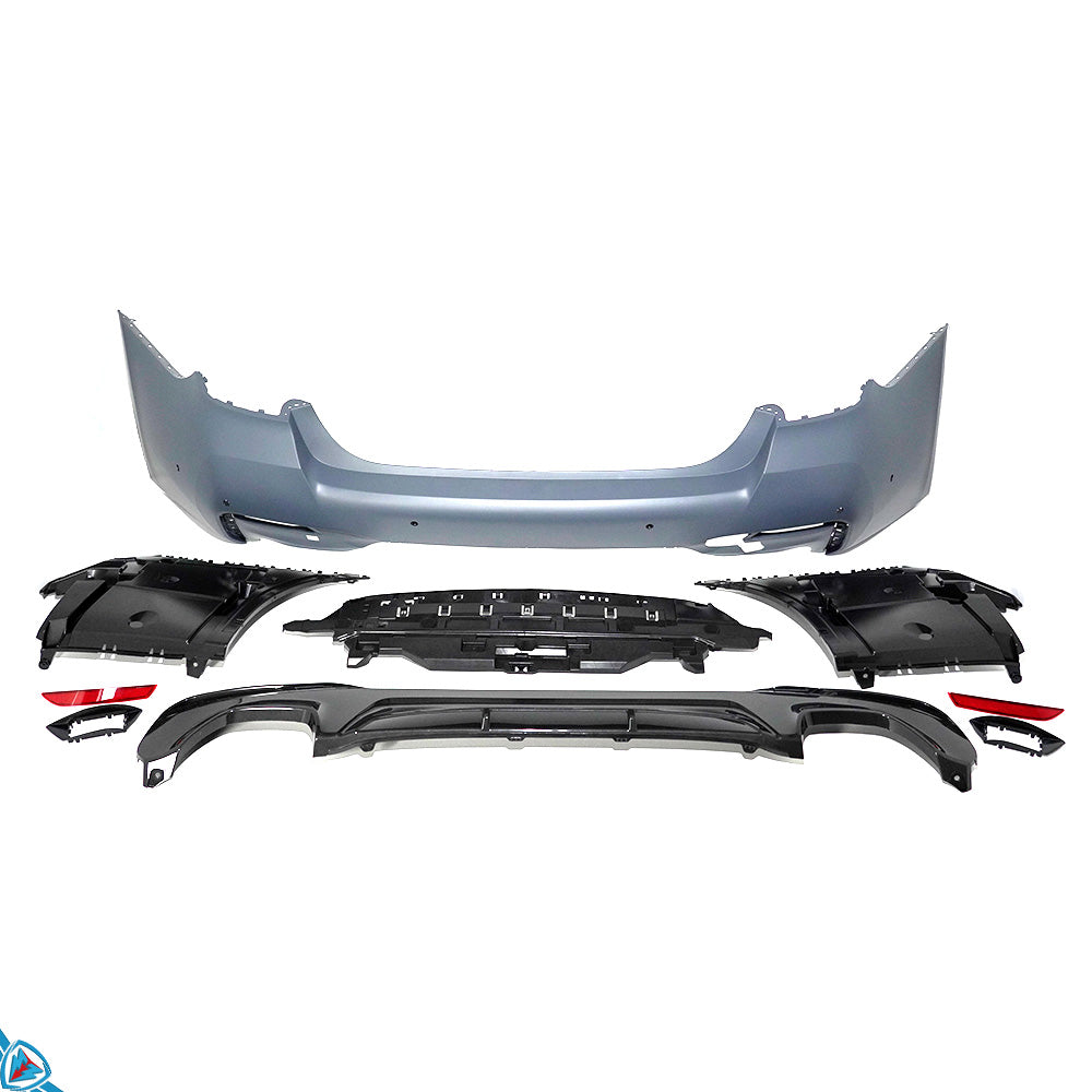 2021-2023 BMW LCI 5 Series (G30) M-Sport Style Rear Bumper Conversion ...