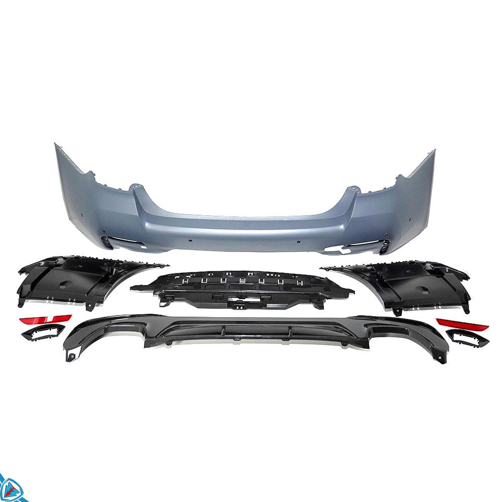 2021-2023 BMW LCI 5 Series (G30) M-Sport Style Rear Bumper Conversion ...