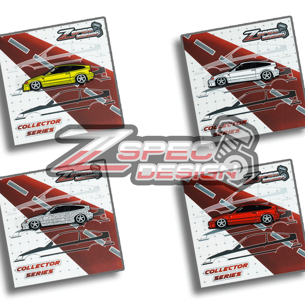 Honda CRX (Red/White/Yellow/Glitter-Silver) Collector Lapel/Hat Pin ...