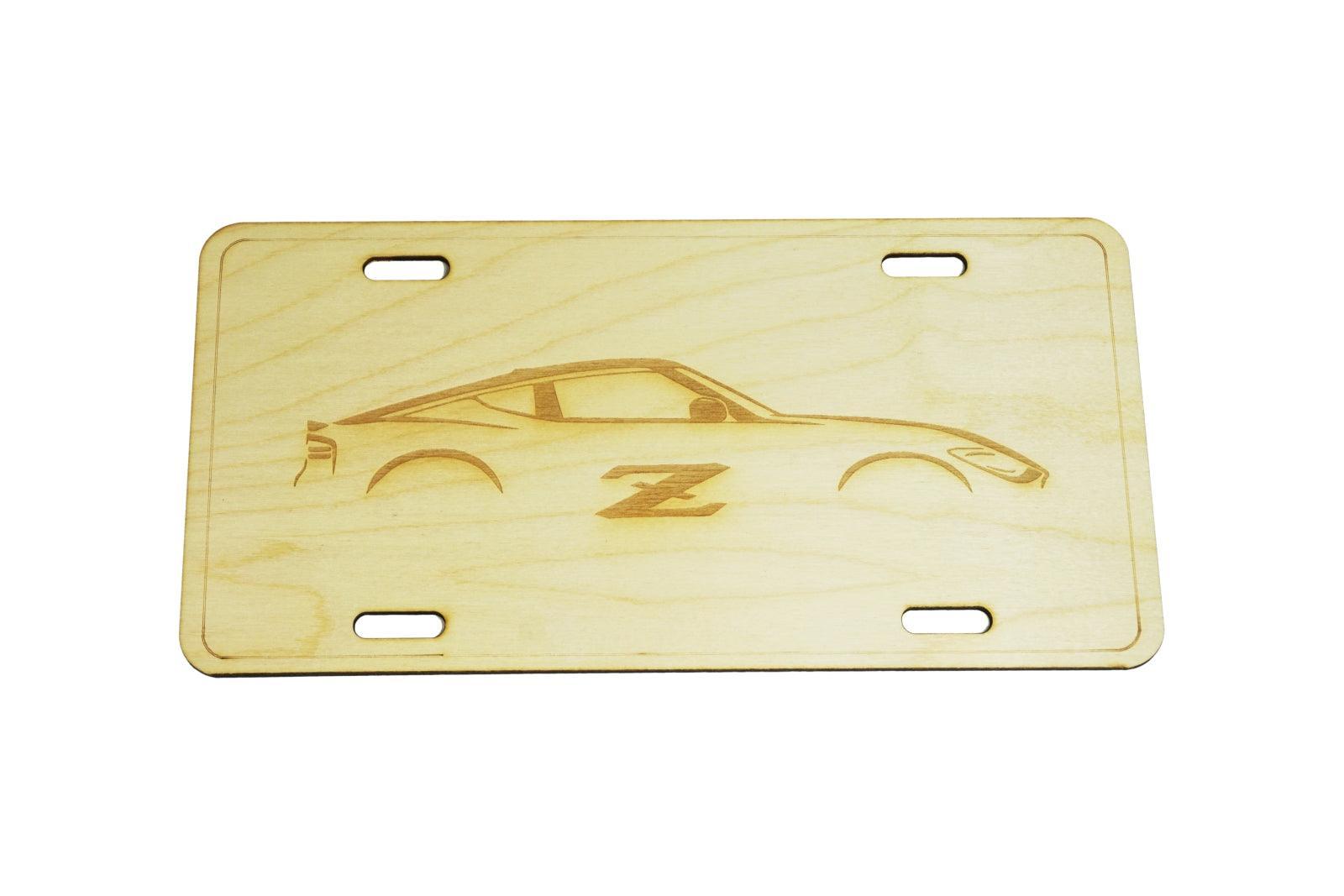 ZSPEC Nissan Z RZ34 Silhouette License Plate, Birch, Ornamental ...