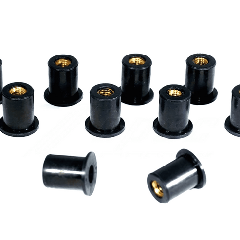 ZSPEC M8 Rubber Well Nuts for SUV/Truck Body Elements & Over-Fender Fl ...