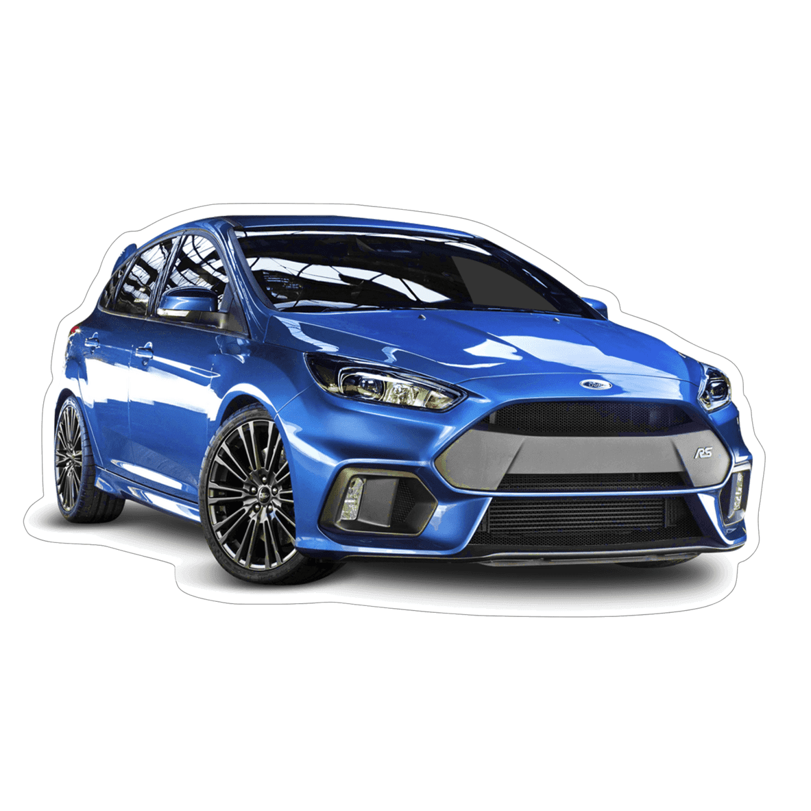 Ford Focus St Sports Coupe Hatch-Back Vinyl Decal / Sticker, Blue ...