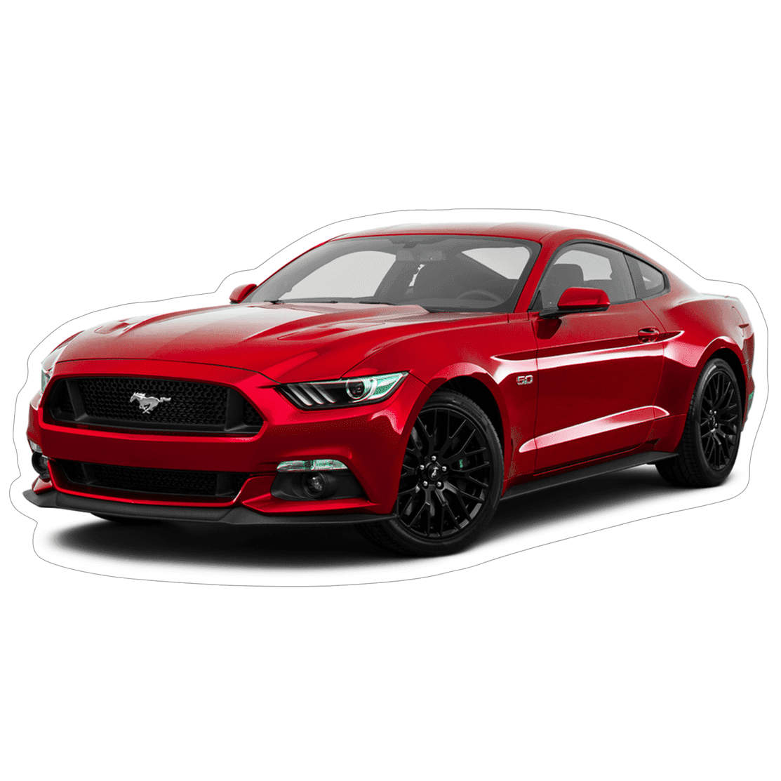 Ford Mustang S197 Sports Car Vinyl Decal / Sticker, Red - Island Racewerks