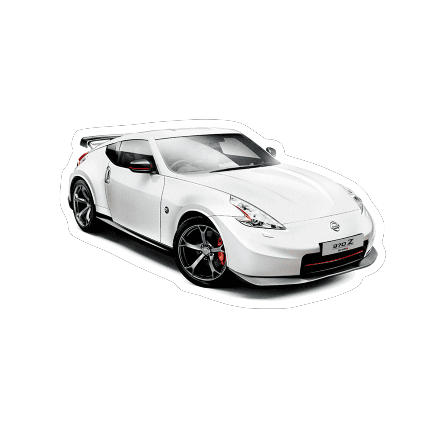 Nissan 370z Z34 V1 White NISMO Sports Car Vinyl Decal / Sticker ...